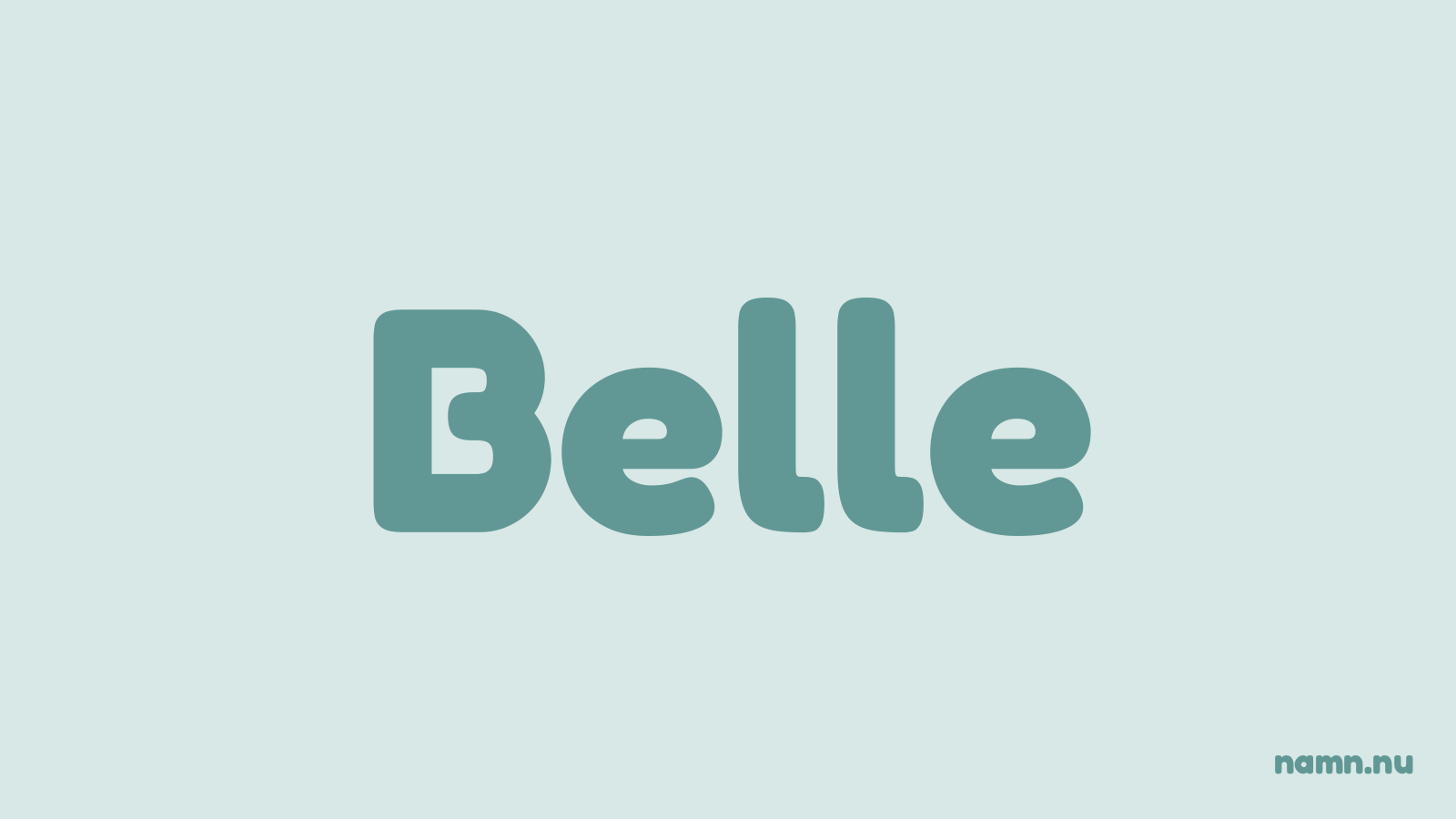 Belle - betydelse, hur många heter, statistik - namn.nu